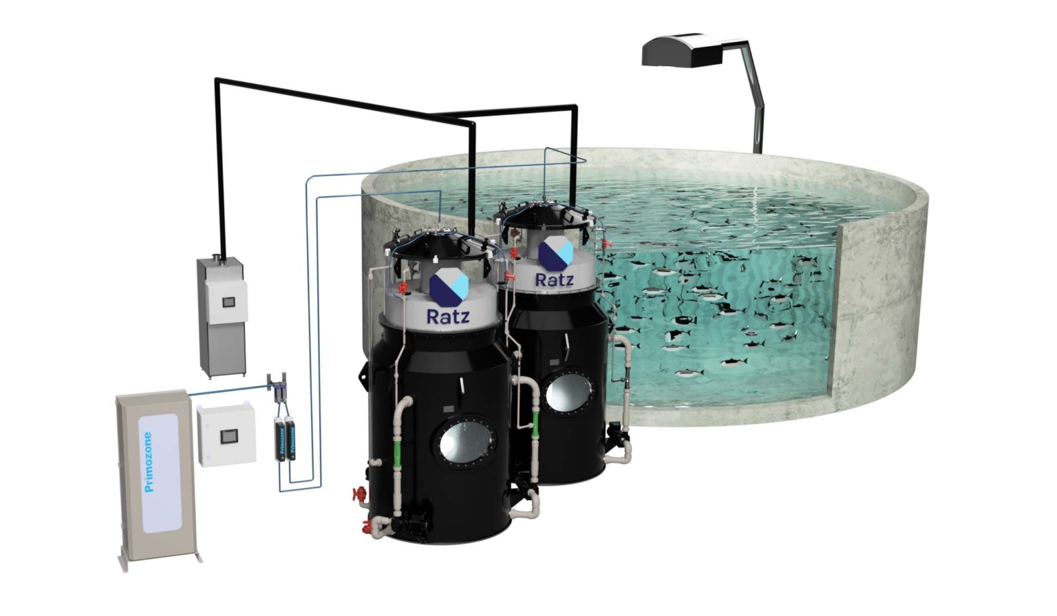 HEX drum filter Secure RAS water quality - CM Aqua